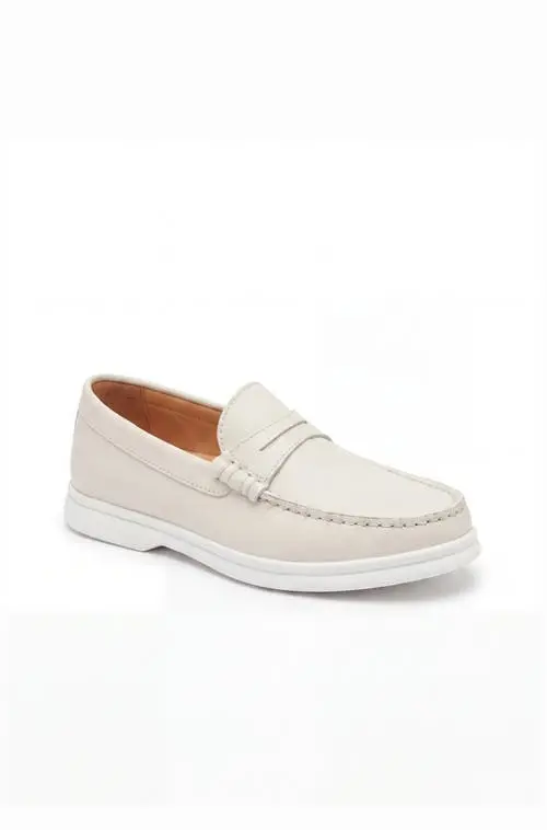MENINA STEP Nora Loafer, Premium Top Leather, Handcrafted In Spain - Ivory