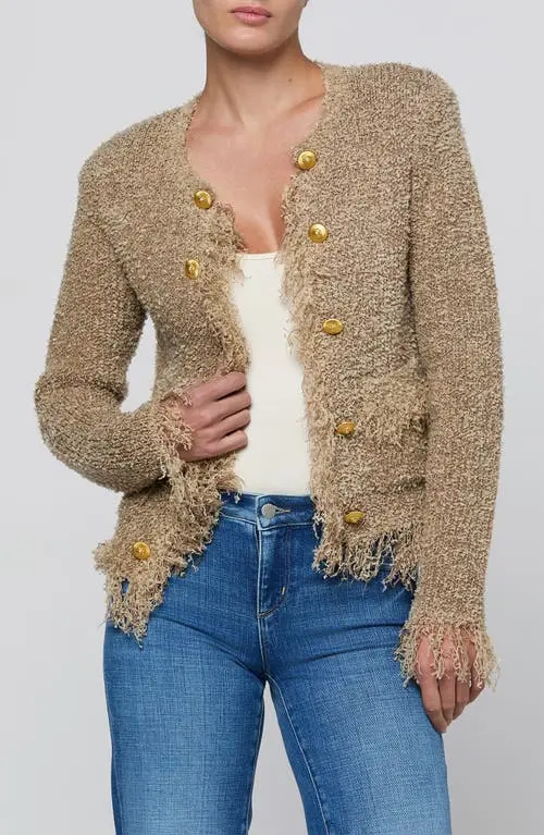 L'Agence Mireille Fringe Trim Cardigan
