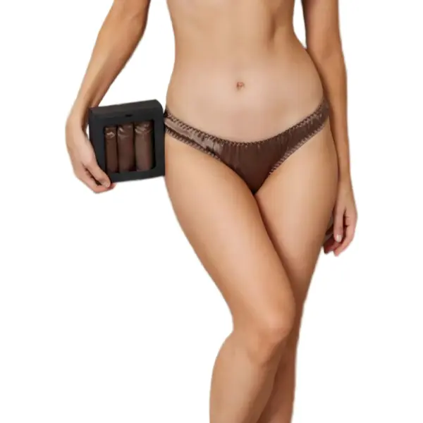 SILKSILKY Pure Silk 3-pack Silk Briefs Panties - Khaki