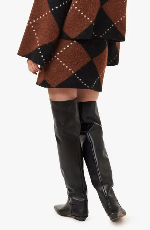 Habitual Argyle Knit Miniskirt