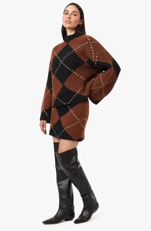 Habitual Argyle Knit Miniskirt