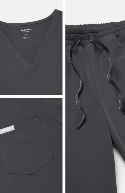 JAANUU Ultralast Essential Performance 5-pocket Scrub Set - Pewter