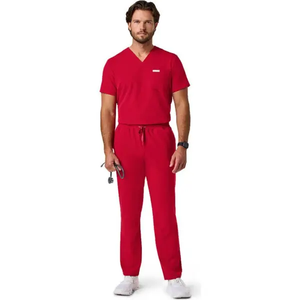 JAANUU Ultralast Essential Performance 5-pocket Scrub Set - Red