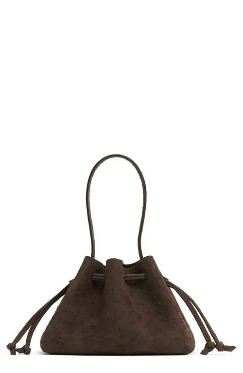 MANSUR GAVRIEL Ostrich Embossed Drawstring Pouchette