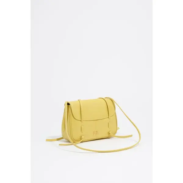 Bimba Y Lola Mini Leather Flap Shoulder Bag - Yellow
