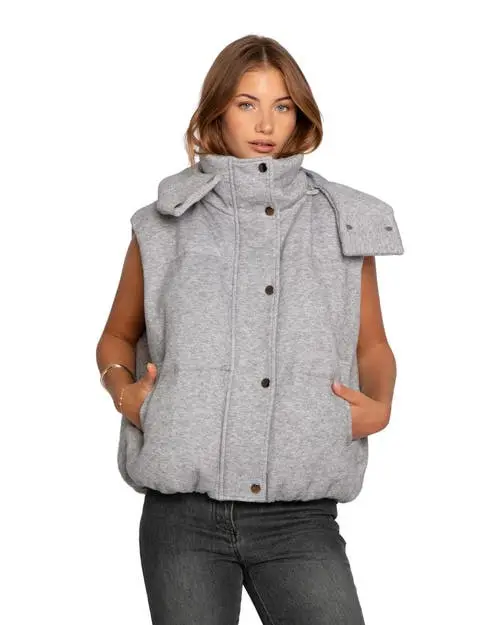 BELLE & BLOOM Golden Hour Hooded Puffer Vest