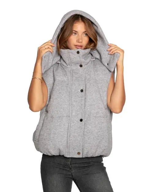 BELLE & BLOOM Golden Hour Hooded Puffer Vest
