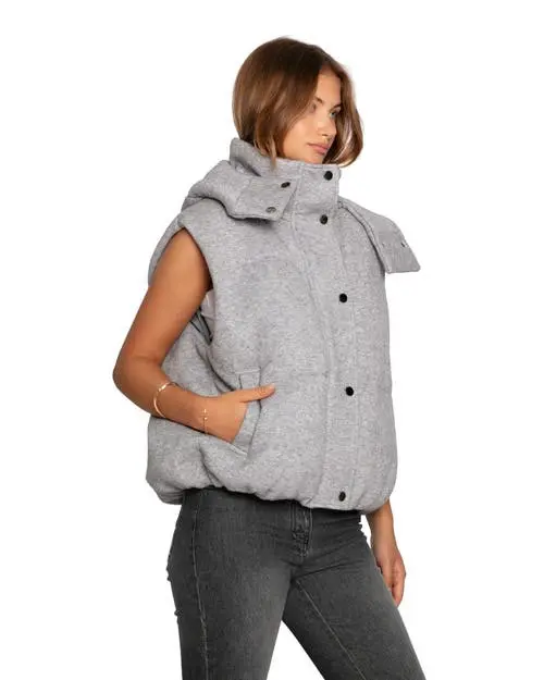 BELLE & BLOOM Golden Hour Hooded Puffer Vest