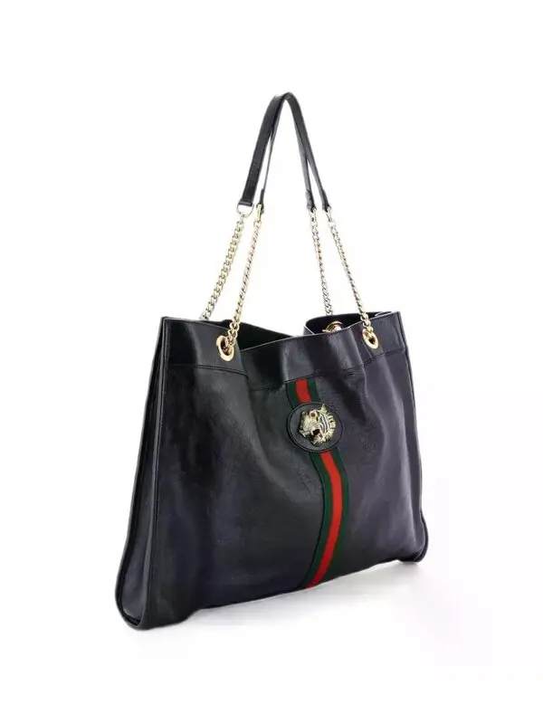 Gucci Rajah Chain Leather Large Tote Bag