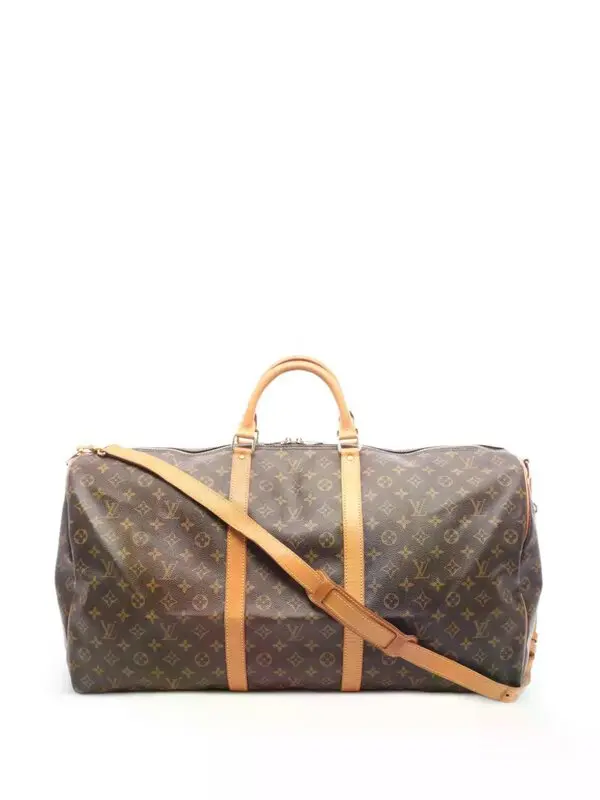 LOUIS VUITTON 1997 Keepall Bandoulière 60 Monogram Canvas Bag - Brown