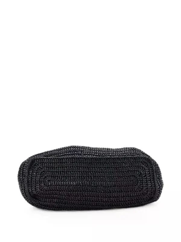 Saint Laurent Rive Gauche Supple Raffia Tote Bag - Black