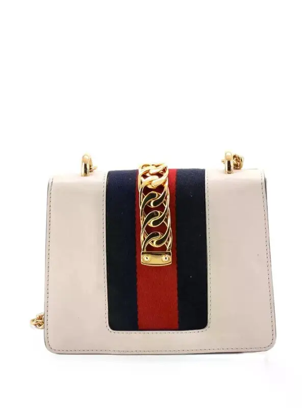 Gucci Sylvie Chain Shoulder Bag Leather Mini Crossbody Bag