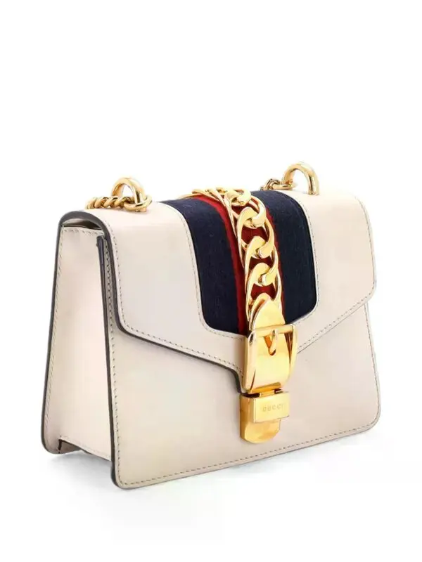 Gucci Sylvie Chain Shoulder Bag Leather Mini Crossbody Bag