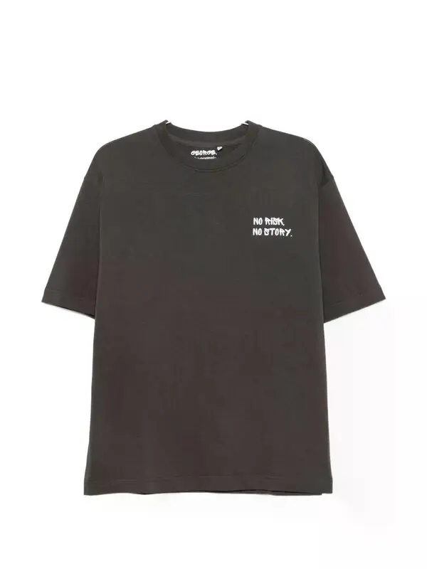 GEORGE. Slogan-print Drop-shoulder T-shirt