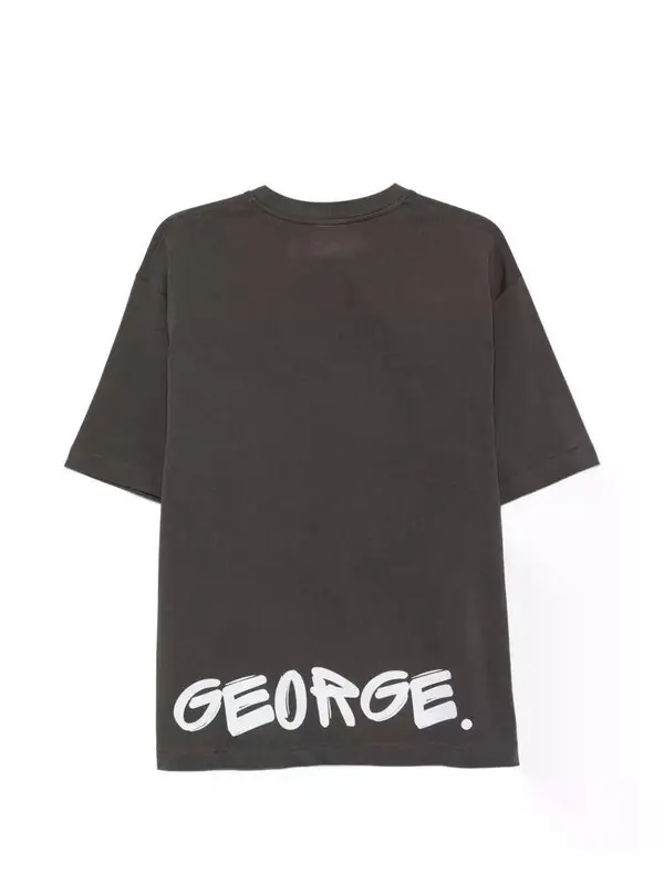 GEORGE. George Slogan Print Drop Shoulder T-shirt