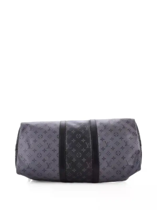 LOUIS VUITTON Keepall Bandouliere Bag Reverse Monogram Eclipse Canvas 50 Travel Bag