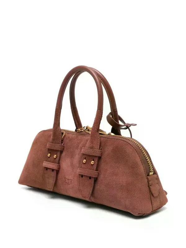 Pinko Small Escape Suede Tote Bag - Brown