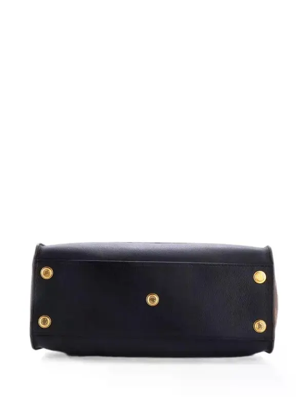 LOUIS VUITTON On My Side Leather With Monogram Canvas Mm Tote Bag