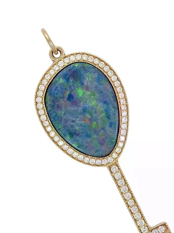 Jacquie Aiche Opal And Diamond Key Pendant Necklace