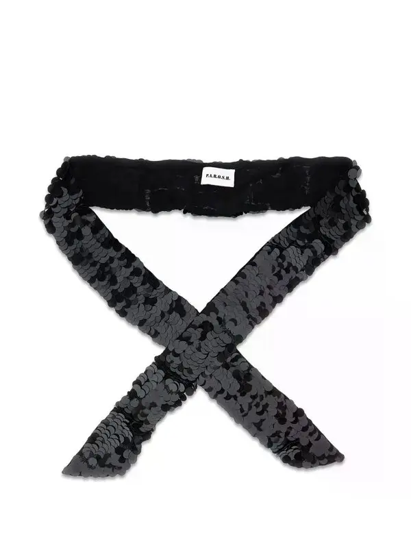 P.a.r.o.s.h Sequin-embellished Scarf - Black