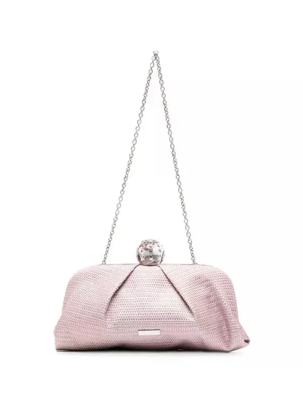 AQUAZZURA Tequila Crystal-embellished Clutch Bag - Pink