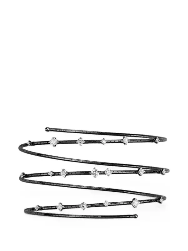 MATTIA CIELO Diamond Three-row Bracelet - Black