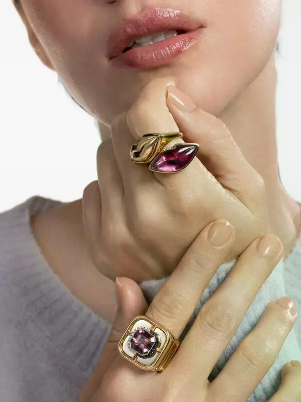 EDINA KISS Lip-shaped Tourmaline Ring