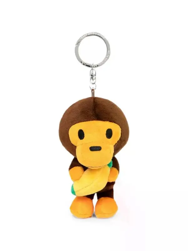 A BATHING APE Banana-detail Plush Keychain - Brown