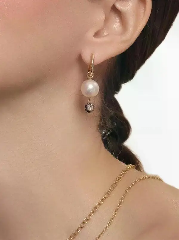 Sutra Embellished Drop Earrings With Pearls And Diamonds