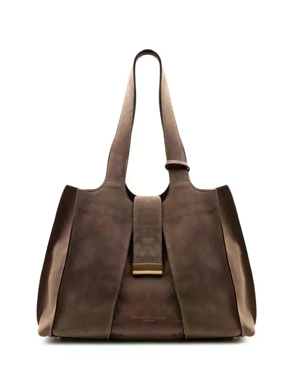 Roberto Festa Eloise Ribbed-leather Tote Bag - Brown
