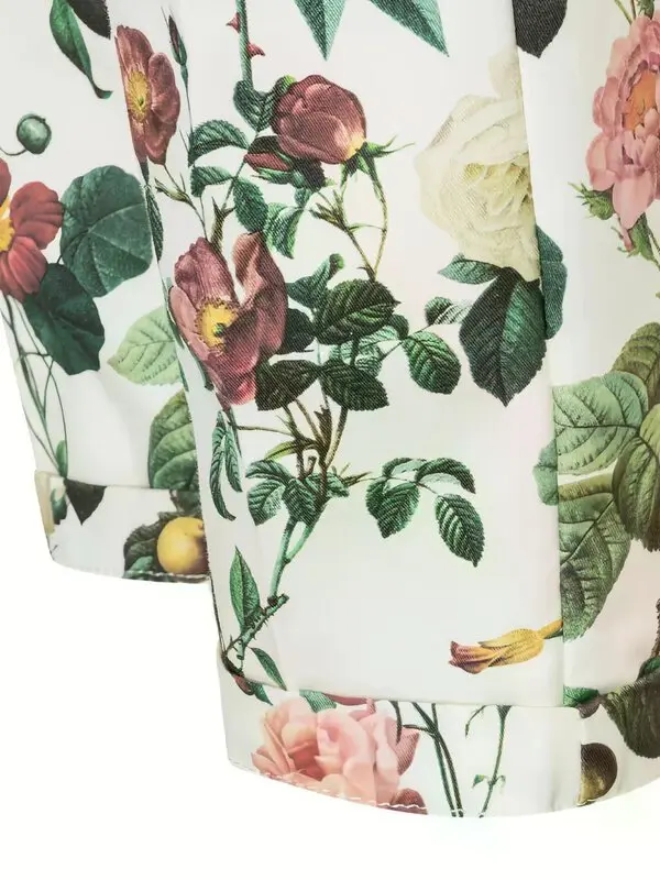 Mac Jeans Floral Print Tapered Leg Trousers