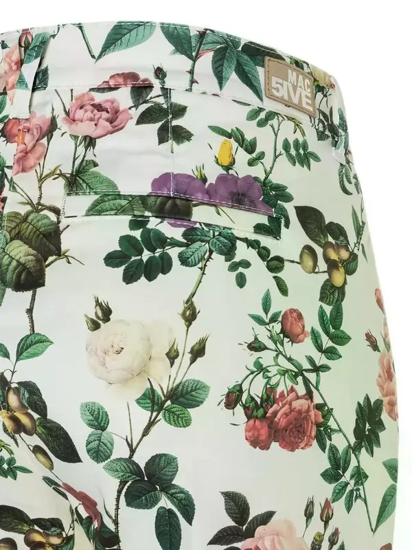 Mac Jeans Floral Print Tapered Leg Trousers