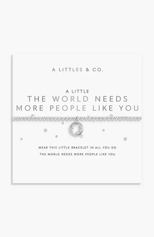 A LITTLES & CO A Little 'the World Needs More People Like You' Bracelet - Silver Plated