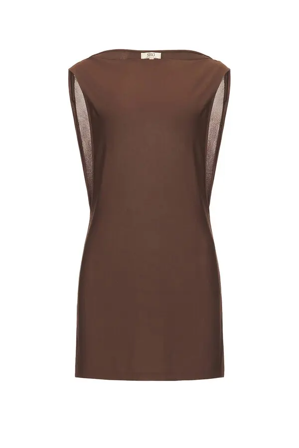 SRG Eisley Knit Mini Dress In Brown