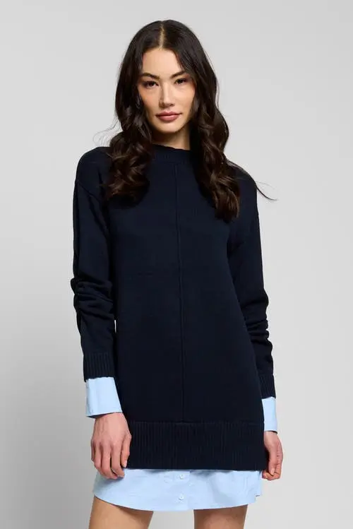 Central Park West Coen Twofer Mockneck Dress