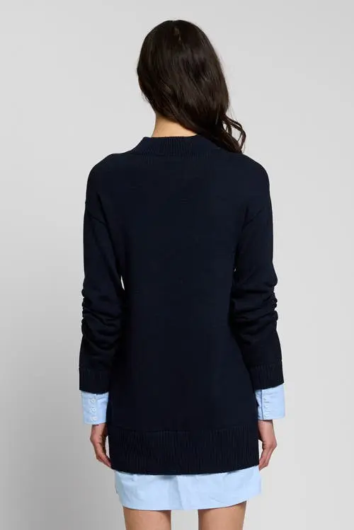 Central Park West Coen Twofer Mockneck Dress