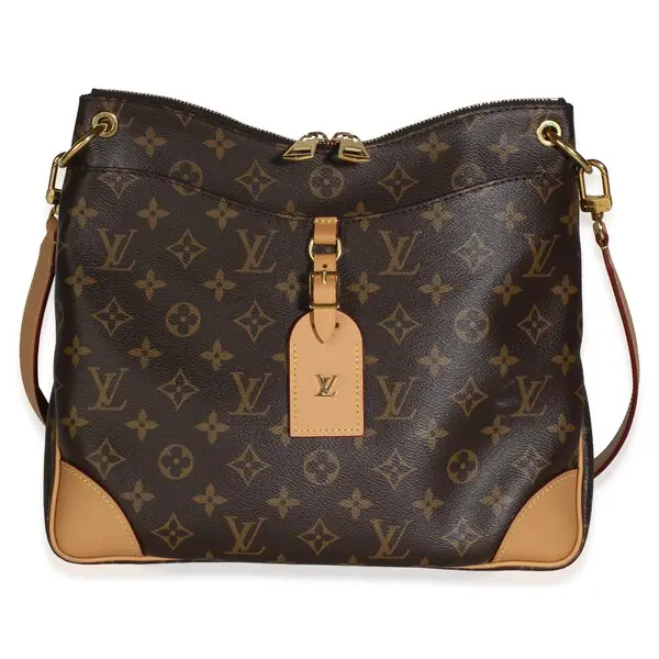 LOUIS VUITTON Monogram Canvas Odeon Mm Shoulder Bag - Brown