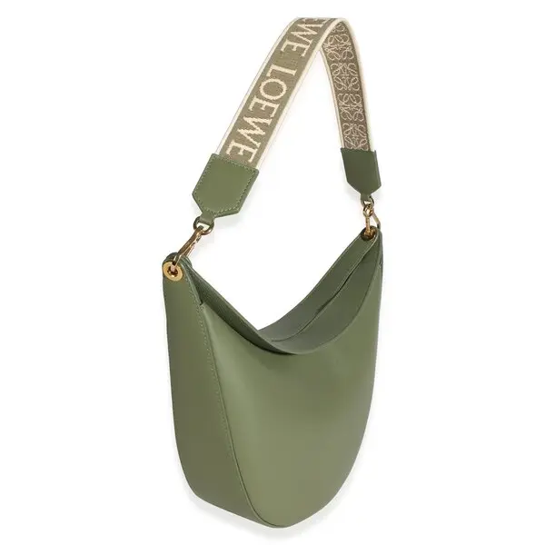 Loewe Luna Bag In Avocado Satin Calfskin - Green