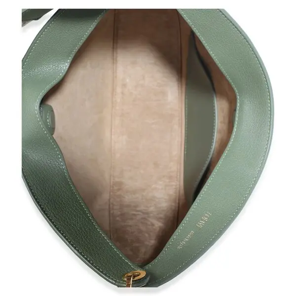 Loewe Luna Bag In Avocado Satin Calfskin - Green