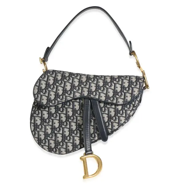 Dior Oblique Jacquard Canvas Saddle Bag