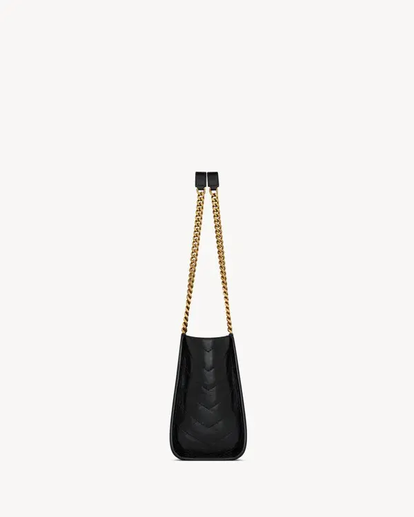 Saint Laurent Niki Small Shopping Bag In Vintage Leather - Black