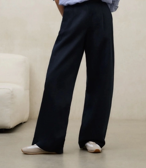 ECOALF Miel Pleated Wide-leg Trousers