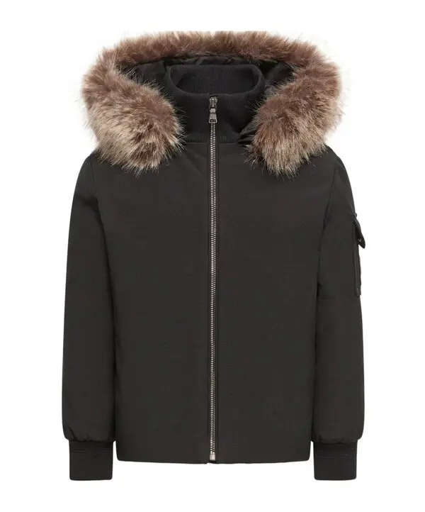 Moncler Martlu Hooded Down Jacket With Detachable Fur Trim