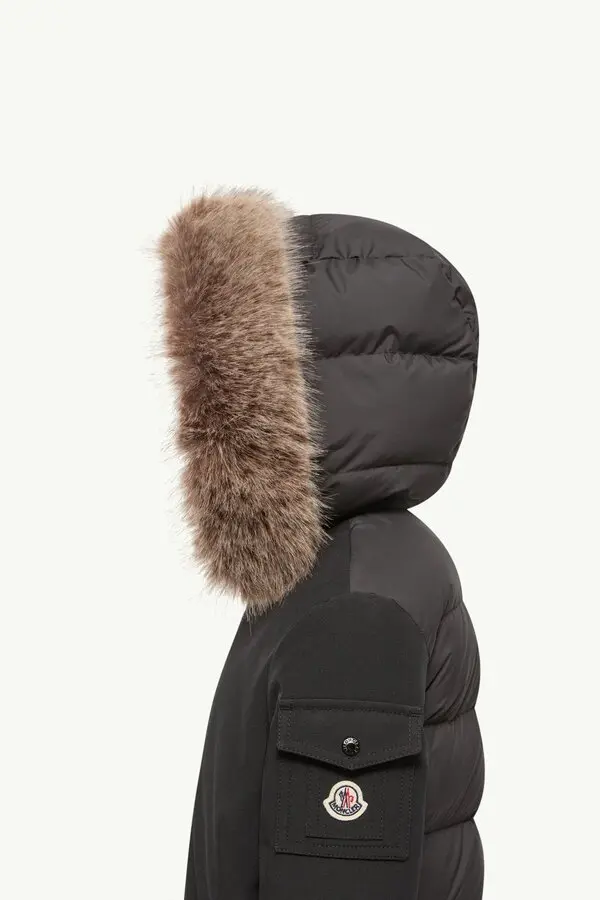 Moncler Martlu Hooded Down Jacket With Detachable Fur Trim