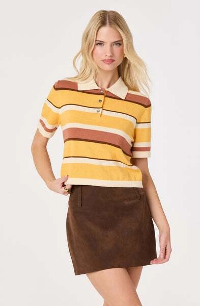 Astr The Label Arielle Faux Suede Mini Skort