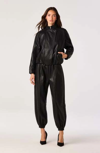 Astr The Label Jett Faux Leather Moto Jacket
