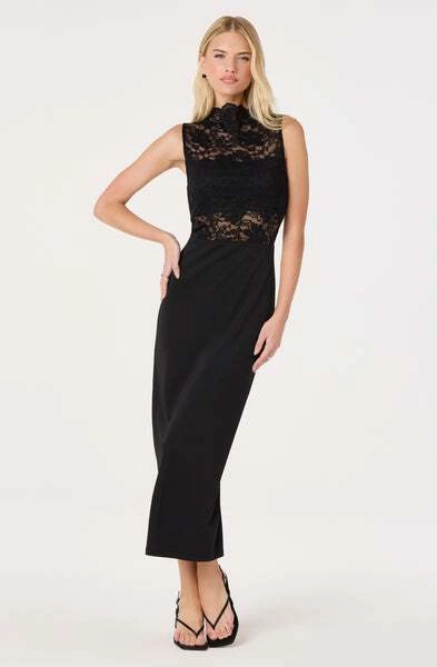 Astr The Label Cathia Lace Maxi Dress