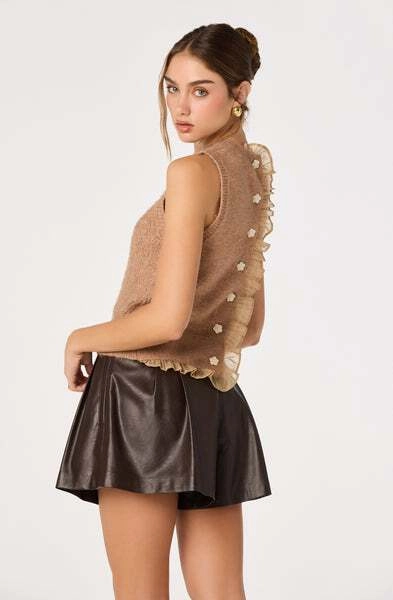 Astr The Label Pernille Cable Knit Sweater Vest