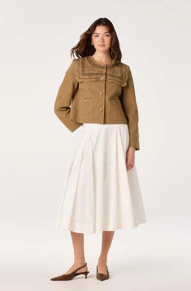 Astr The Label Cleo Sailor-collar Cropped Jacket