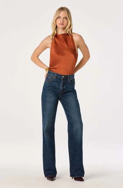 Astr The Label Shyann Cowl-neck Halter Top